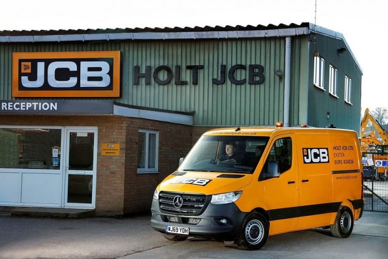 Mercedes-Benz Sprinter goes to ground for Holt JCB Mercedes-Benz vans