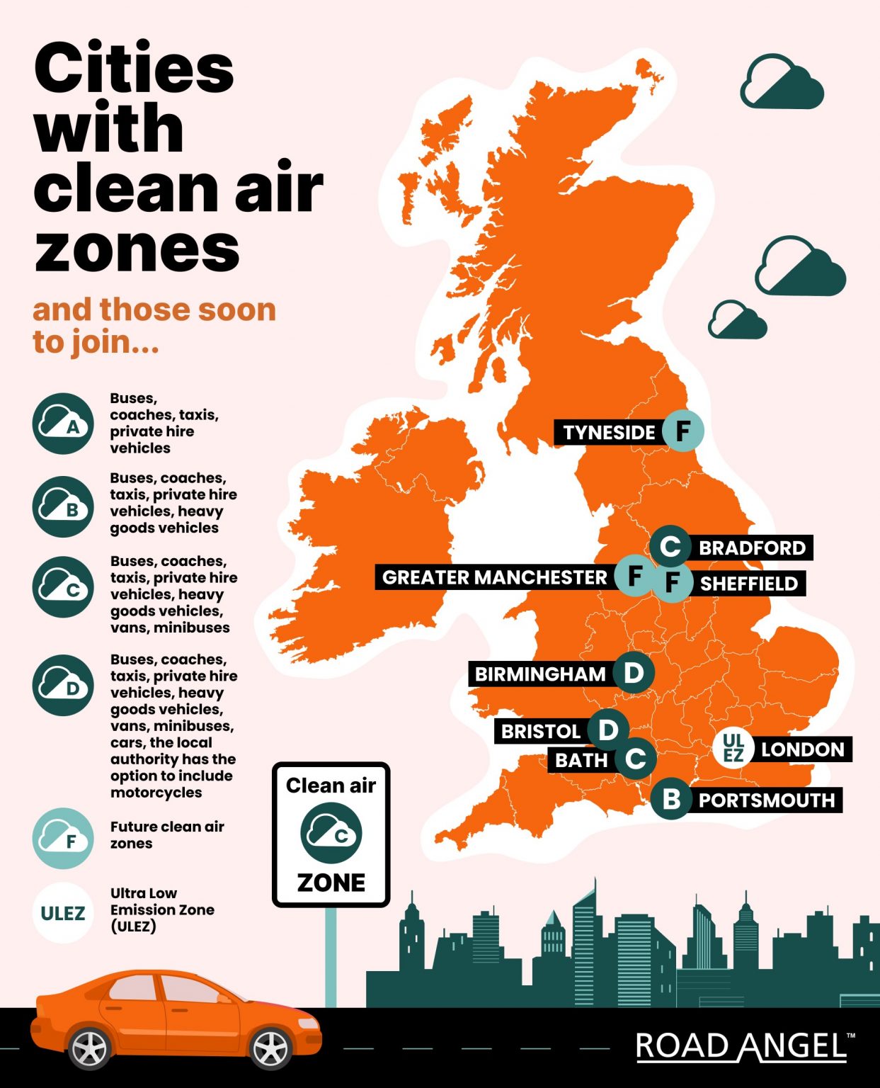 Three more UK cities introduce clean air zones - FleetPoint
